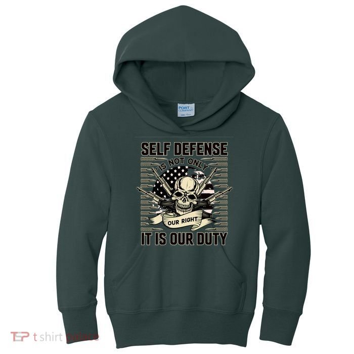 2nd Amendment Self Defense Kids Hoodie | TShirtPalace