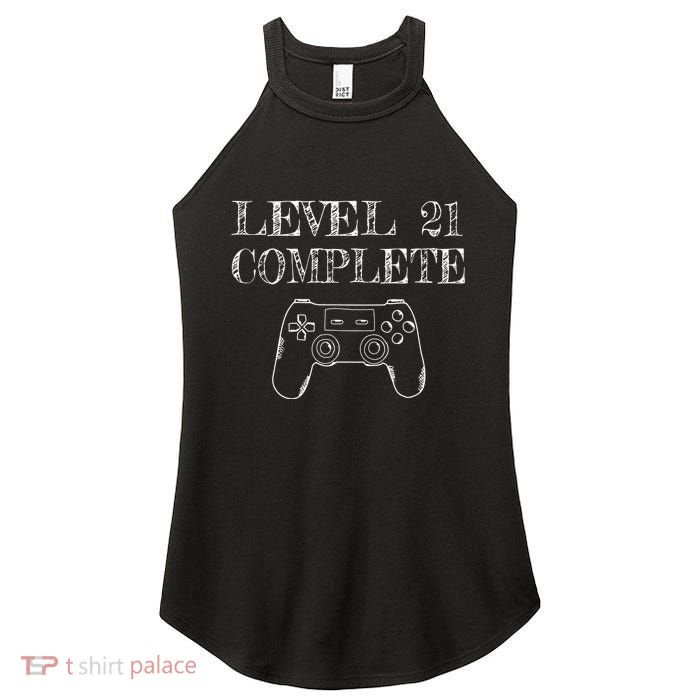 21st Birthday Gaming Level 21 Complete Women's Perfect Tri Rocker Tank ...