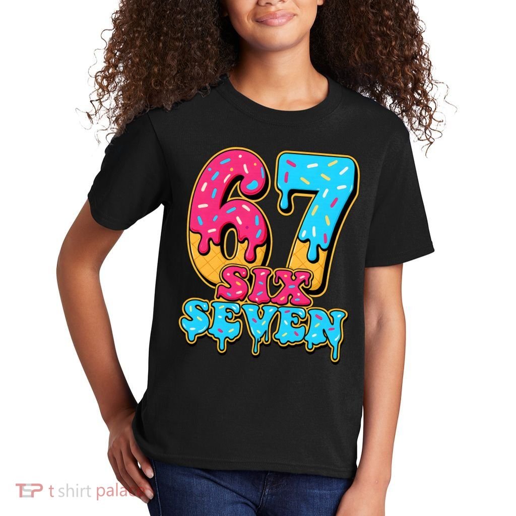 6-7 Baseball Drip Number 67 Player Or 67th Birthday Meme Kids T-Shirt ...