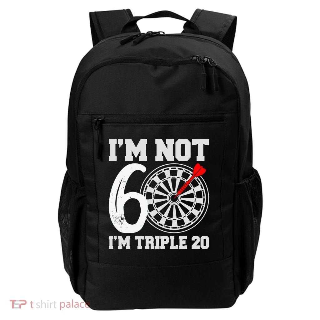 60th Birthday Funny Triple 20 Darts Backpack | TShirtPalace