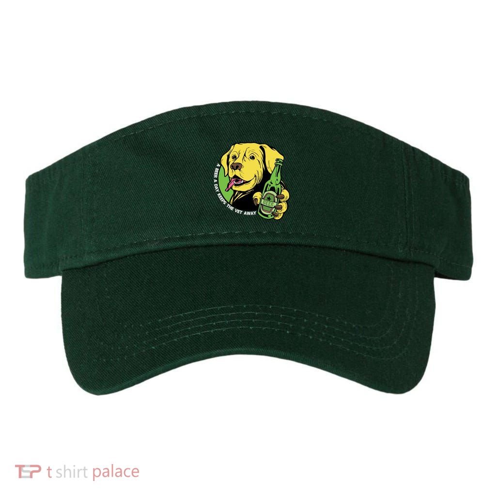 A Beer A Day Keeps The Vet Away Dog Visor | TShirtPalace