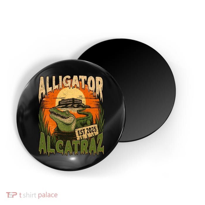 Alligator Alcatraz Vintage Gator Est 2025 Magnet | TShirtPalace