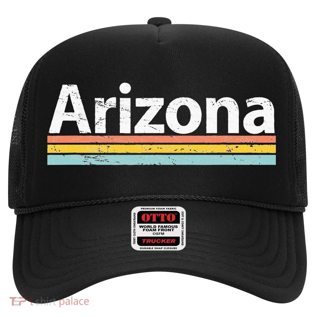 Arizona AZ Vintage Worn Design Retro Stripes Classic Hat | TShirtPalace
