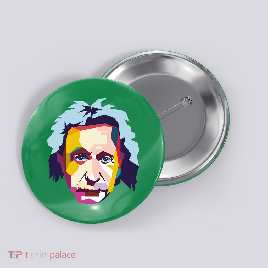 Albert Einstein Pop Art Button | TShirtPalace