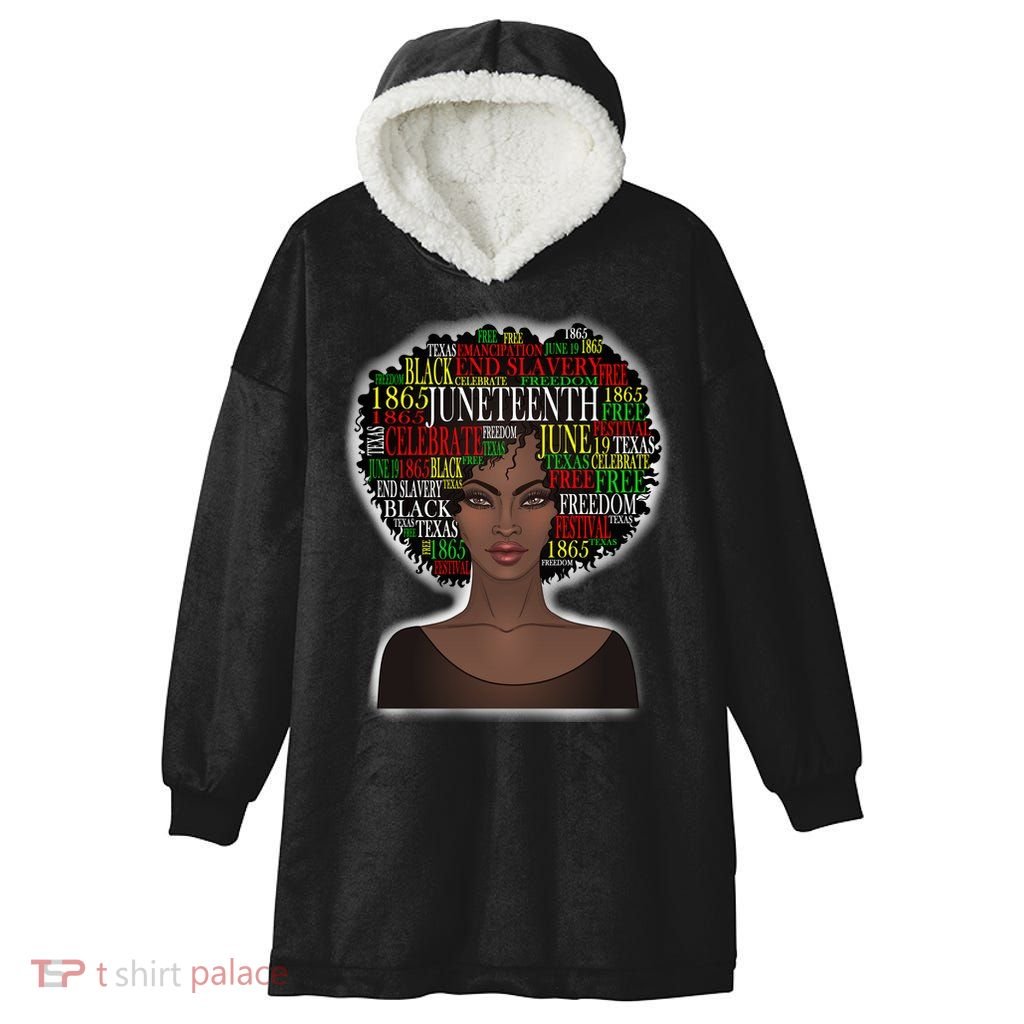 Afro word art Hooded Wearable Blanket | TShirtPalace