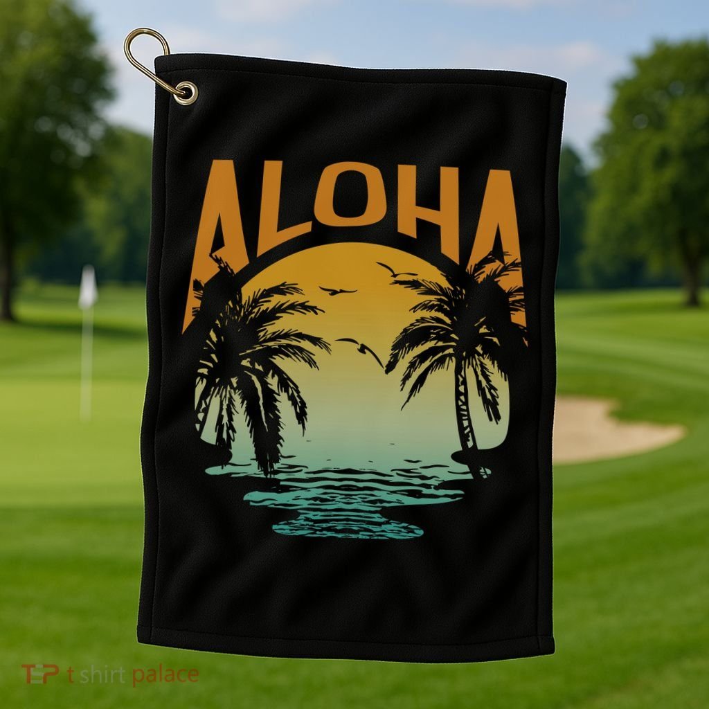 Aloha Summer Beach Platinum Collection Golf Towel | TShirtPalace