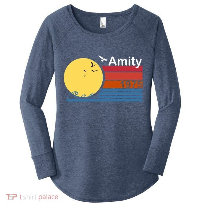 Amity 1975 Retro Women's Perfect Tri Tunic Long Sleeve Shirt | TShirtPalace