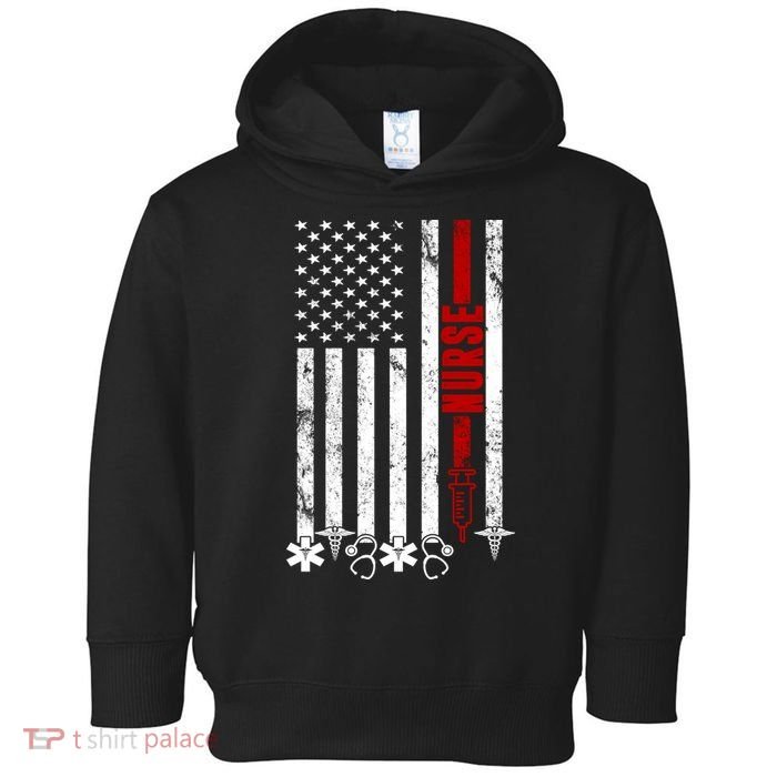 American Nurse Flag RN Nurse Toddler Hoodie | TShirtPalace