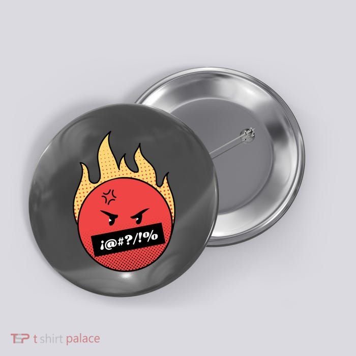 Angry Flaming Emoji Button