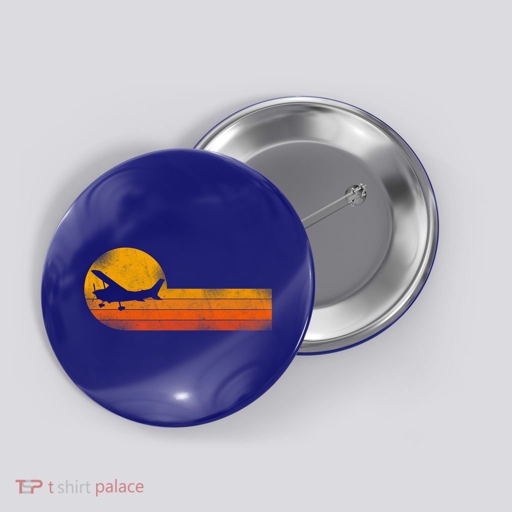 Airplane Pilot Vintage Button | TShirtPalace