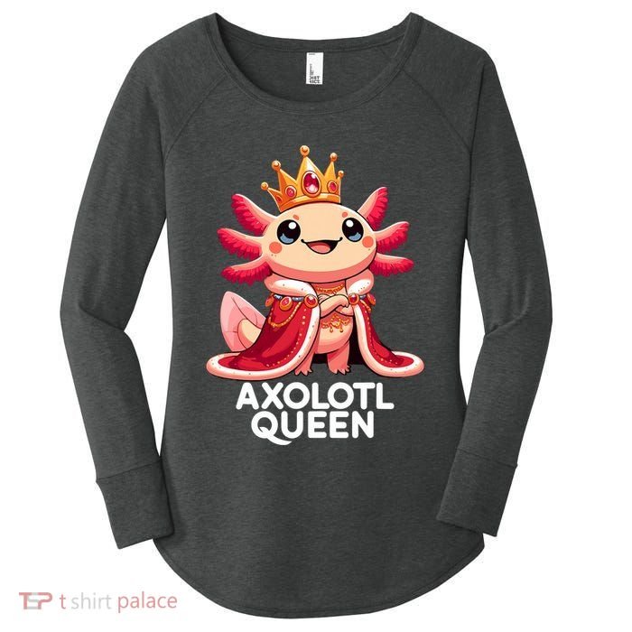 Axolotl Queen Cute Kawaii Axolotl Women's Perfect Tri Tunic Long Sleeve ...