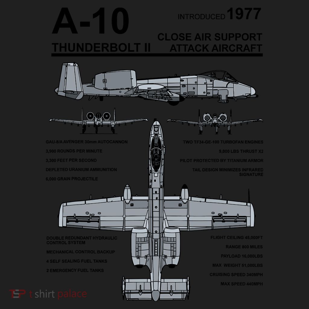 A10 Thunderbolt Ii Warthog Military Jet Spec Diagram Knit Cap Winter ...