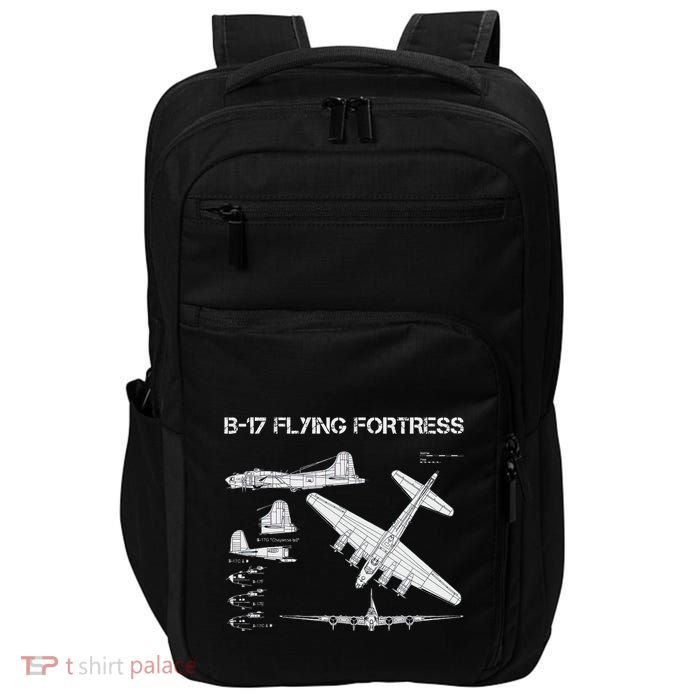 B 17 Flying Fortress Ww2 Heavy Bomber Aircraft Blueprint Impact Tech ...