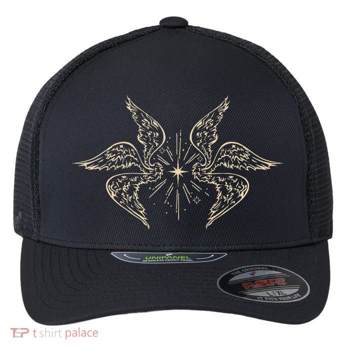 Biblically Accurate Archangel Wings Star Emo Alt Goth Flexfit Unipanel ...