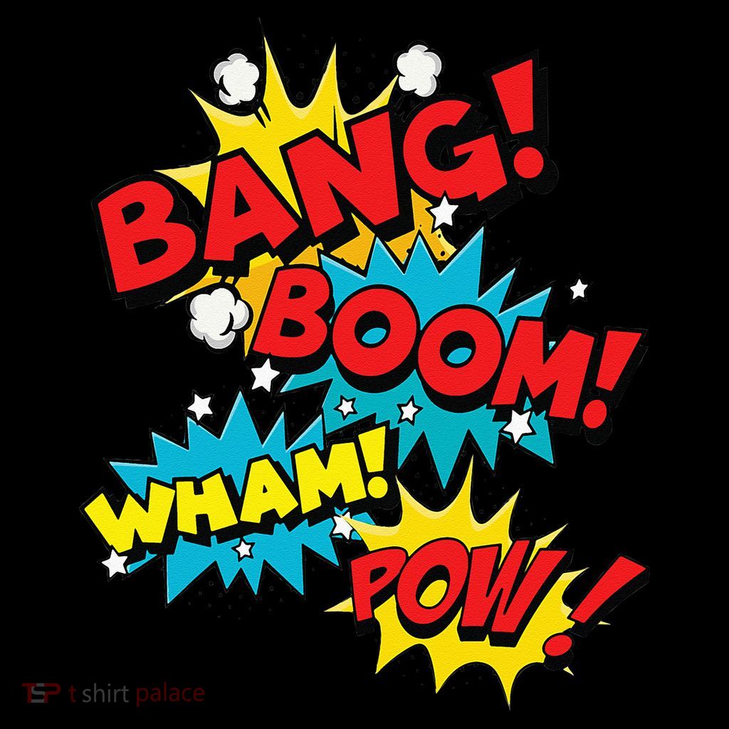 Bang Boom Pow Wham Comic Bubbles Hoodie