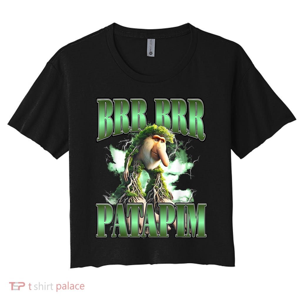 Brr Brr Patapim Italian Brainrot Meme Women's Crop Top Tee | TShirtPalace
