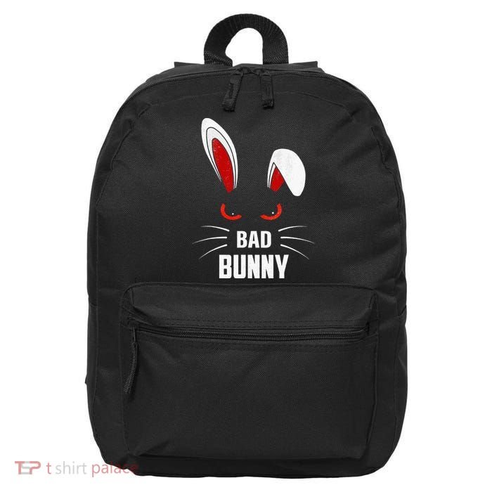 Bad Bunny Scary Rabbit Cool Animal Lover 16 in Basic Backpack ...