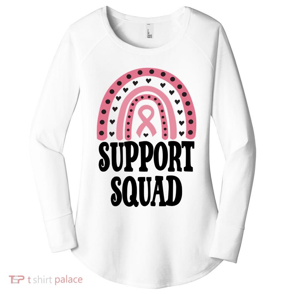 Breast Cancer Support Squad Rainbow Ribbon Women's Perfect Tri Tunic ...