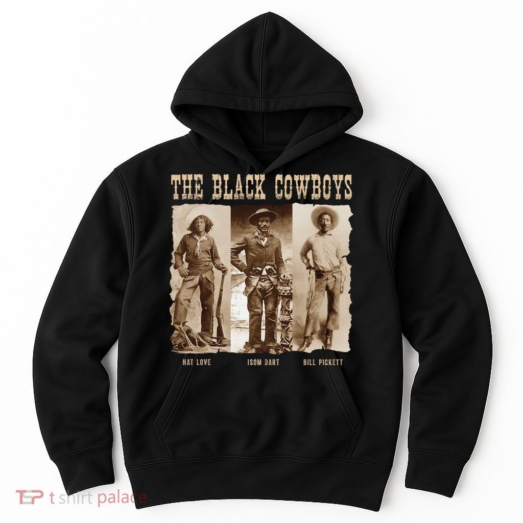 Black Cowboy Western Rodeo Melanin Black History Hoodie | TShirtPalace