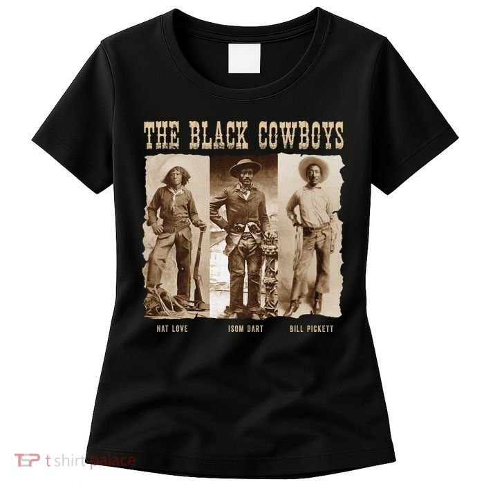Black Cowboy Western Rodeo Melanin Black History Women's T-Shirt ...