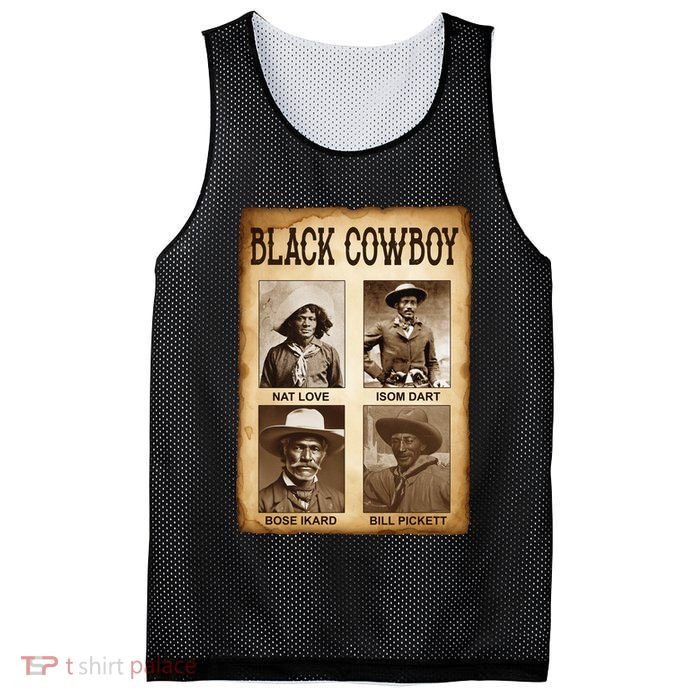 Black Cowboy Western Rodeo Melanin Black History Texas Mesh Reversible ...