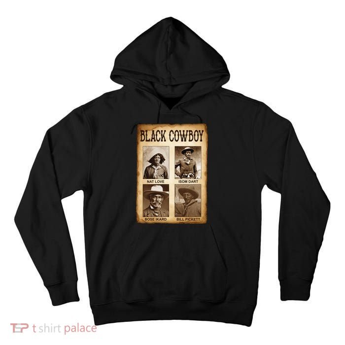 Black Cowboy Western Rodeo Melanin Black History Texas Tall Hoodie ...