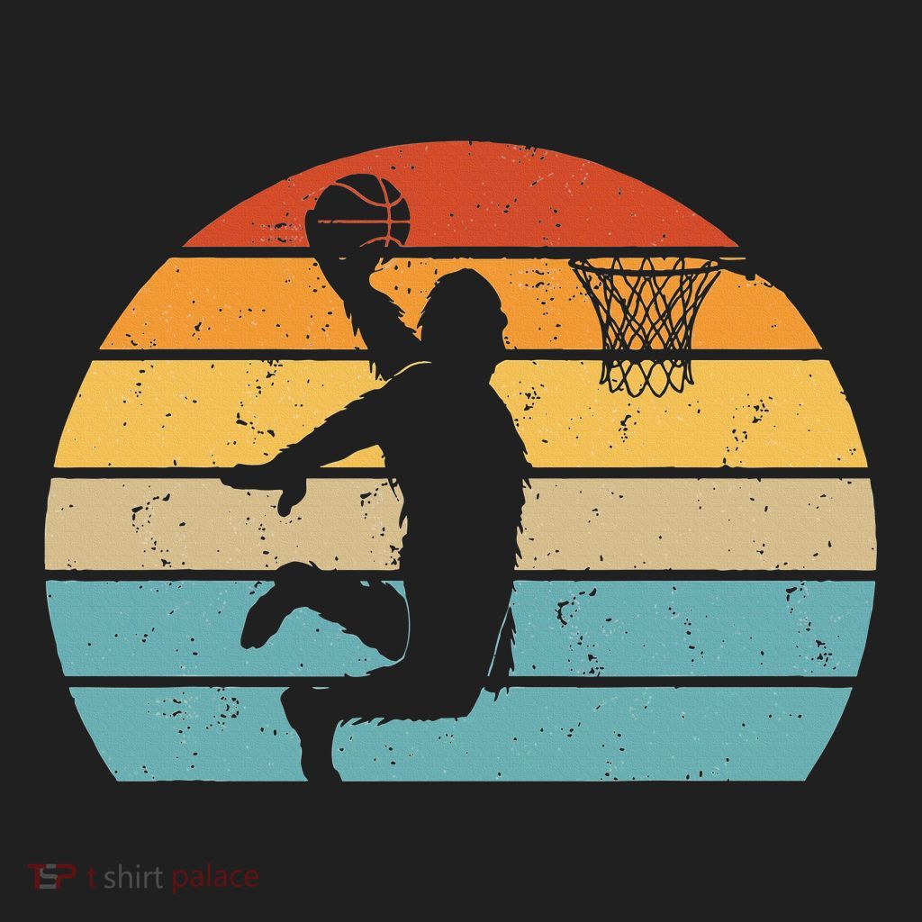 Bigfoot Dunking A Basketball Sasquatch Design Beanie | TShirtPalace