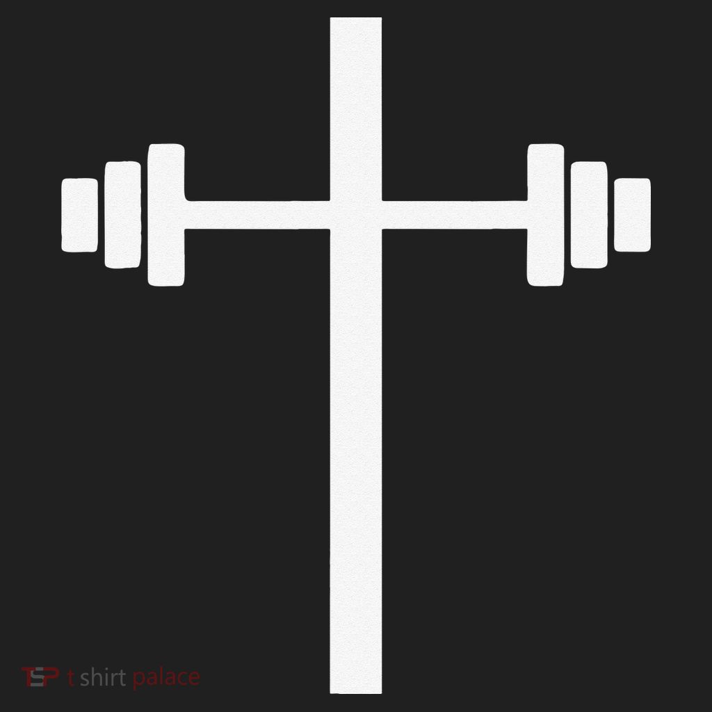 Barbell Dumbbell Cross Christian Jesus Gym Workout Lifting H