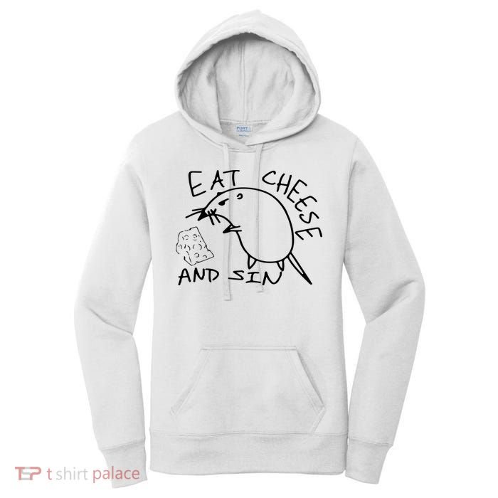Buy Eat Cheese And Sin Funny Rat Women's Hoodie | TShirtPalace