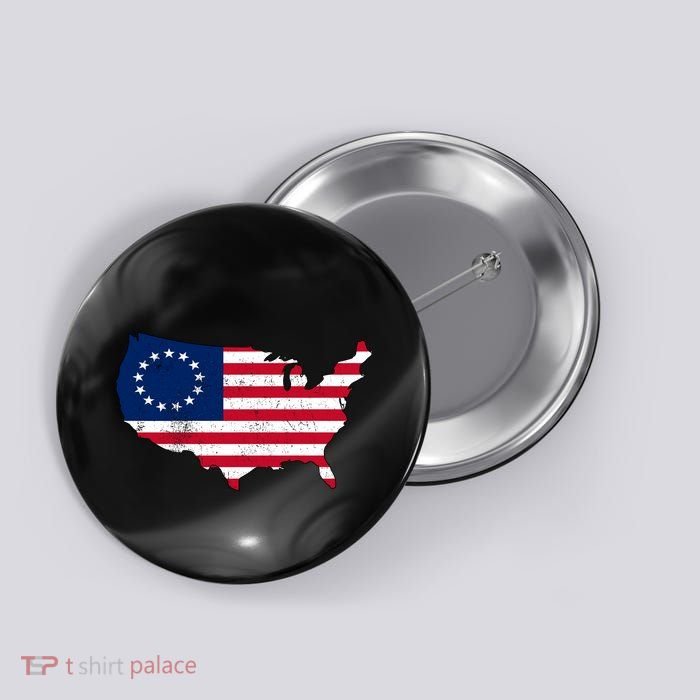 Betsy Ross USA Flag Revolutionary War Button | TShirtPalace