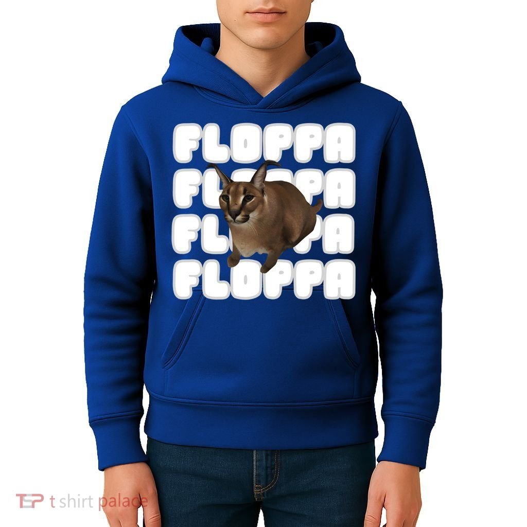 Big Floppa Meme Cat Gift Kids Hoodie | TShirtPalace
