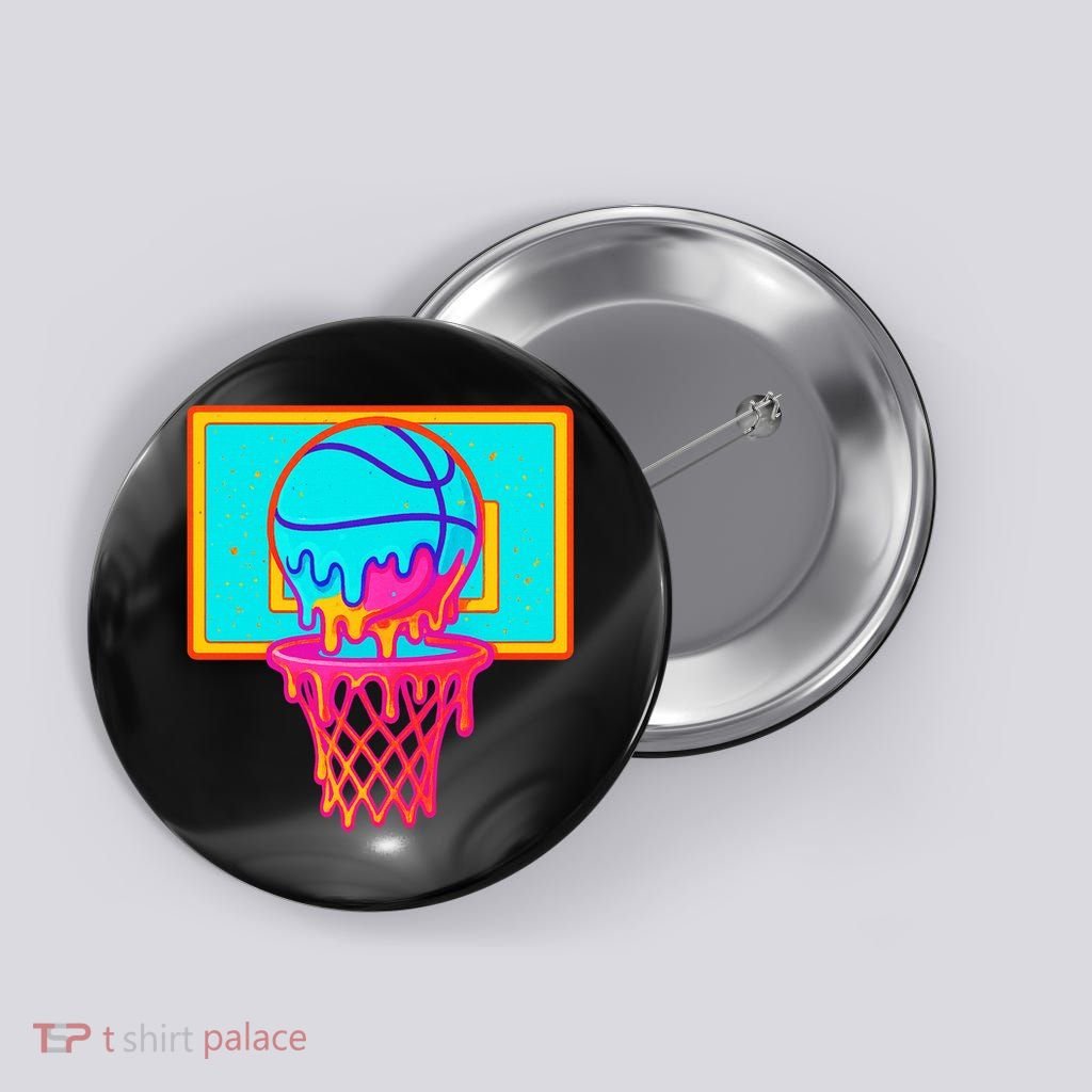 Basketball Ice Cream Drip Button