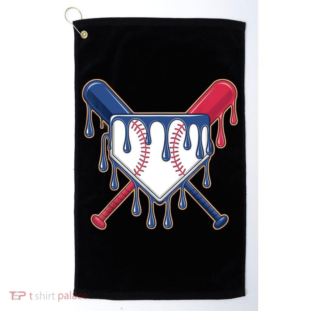 Baseball Ice Cream Drip Driping Platinum Collection Golf Towel ...