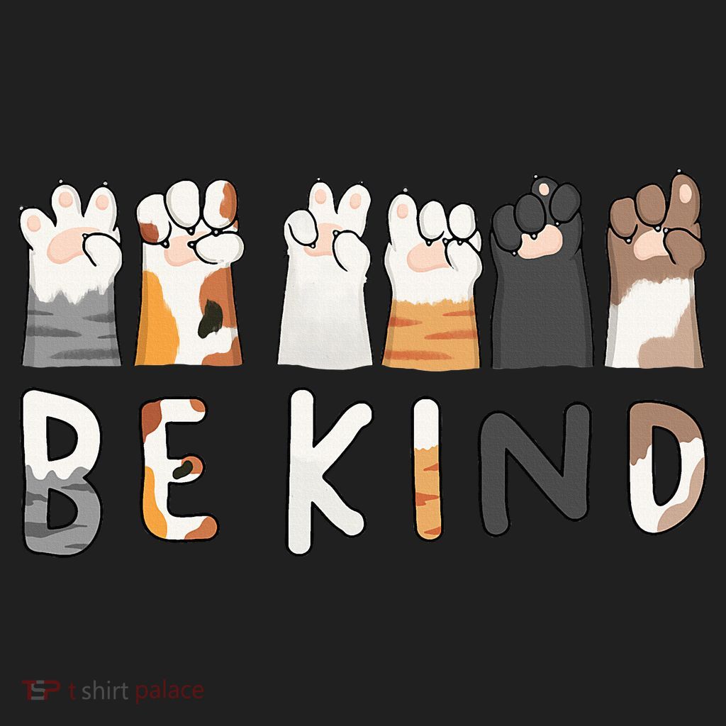 Be Kind ASL Sign Language Kindness Cat Paws Finger Signs Hat | TShirtPalace