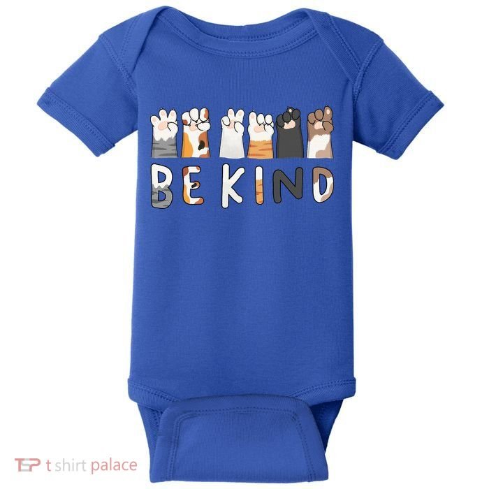 Be Kind ASL Sign Language Kindness Cat Paws Finger Signs Baby Bodysuit ...