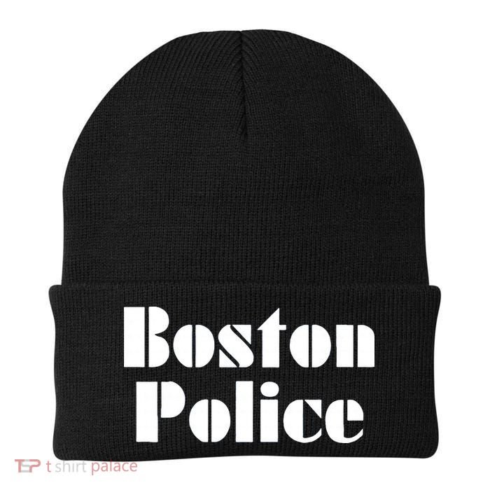 Boston Police Vintage BPD Knit Cap Winter Beanie | TShirtPalace