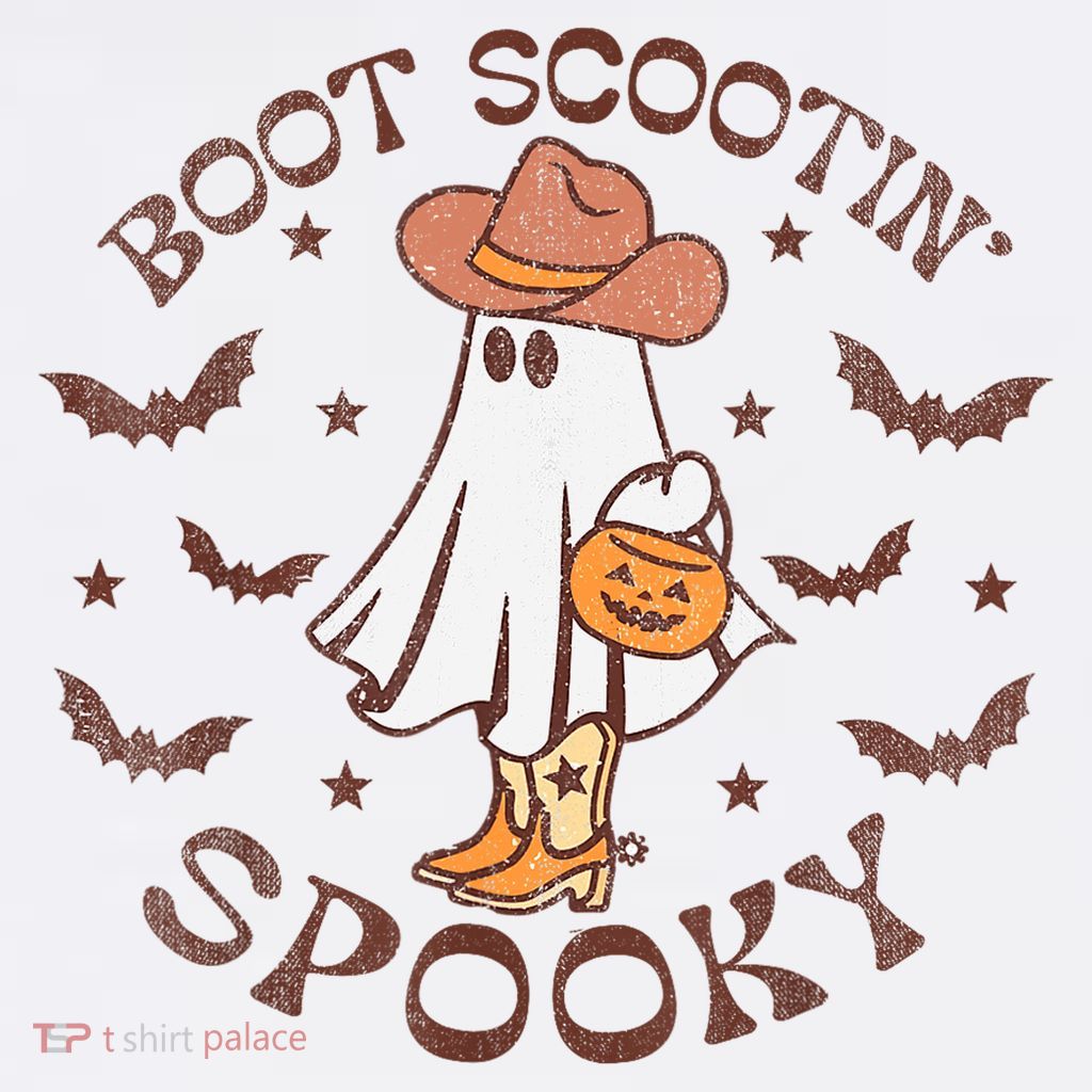 Boot Scootin Spooky Western Halloween Retro Fall Halloween Polo ...