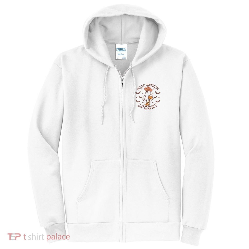 Boot Scootin Spooky Western Halloween Retro Fall Halloween Full Zip ...