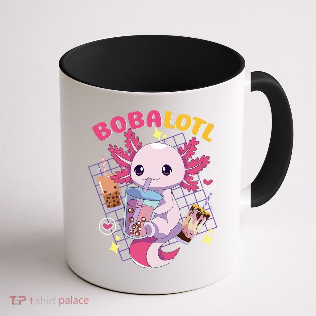 Boba Tea Bubble Tea Milk Tea Anime Axolotl Cute Kawaii Gift Coffee Mug ...