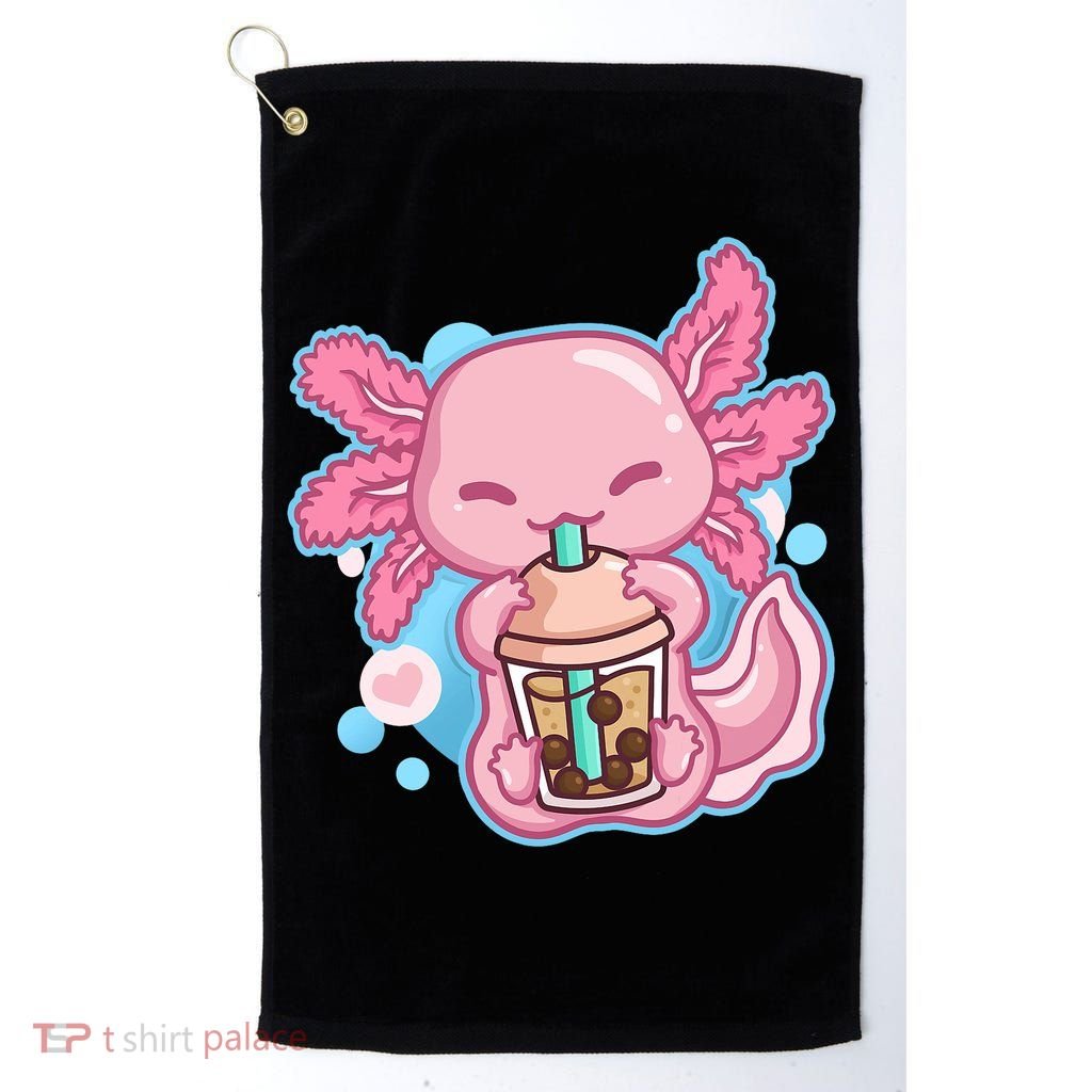Boba Tea Bubble Tea Milk Tea Anime Axolotl Golf Towel