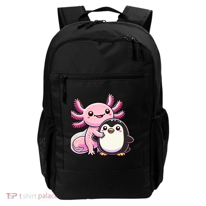 Cute Axolotl Hugging Penguin Backpack | TShirtPalace