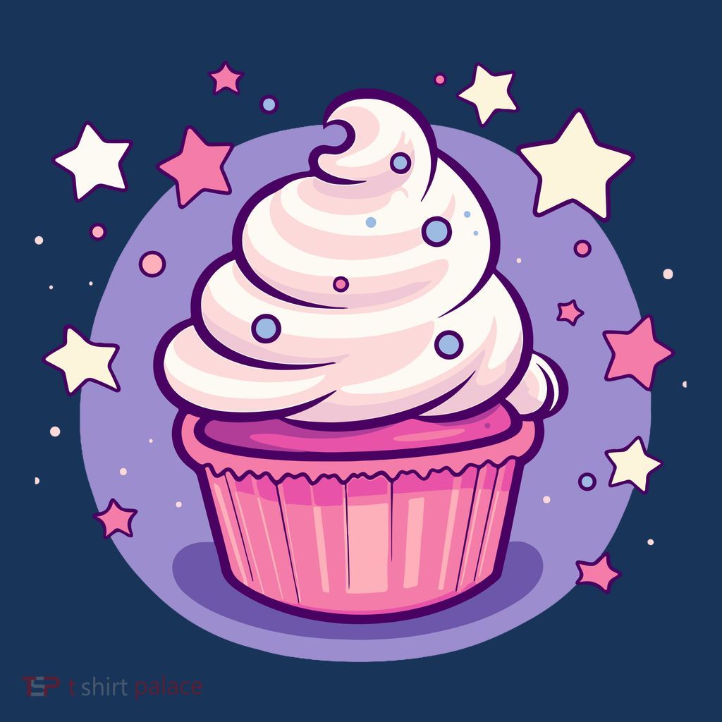 Cupcake Cute Pastel Kawaii Celestial Stars Baking Dessert Cooling ...