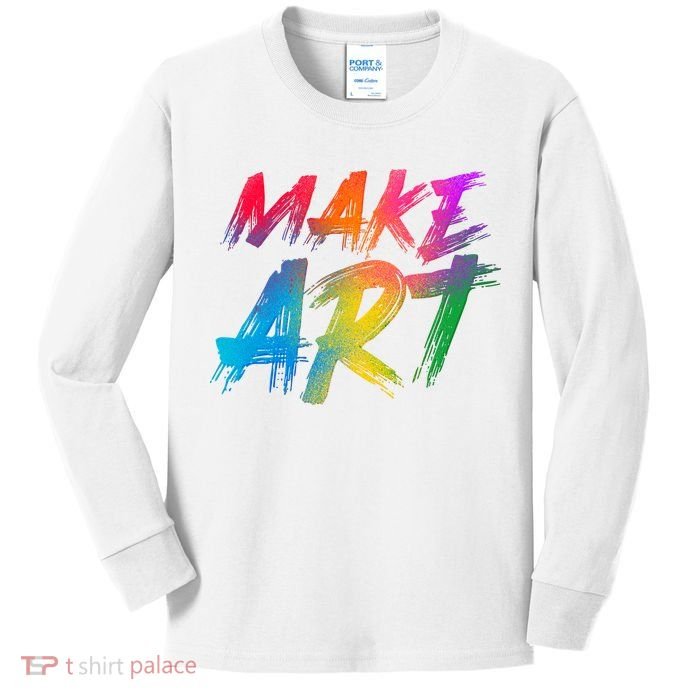 Cool Colorful Painted Make Art Kids Long Sleeve Shirt | TShirtPalace