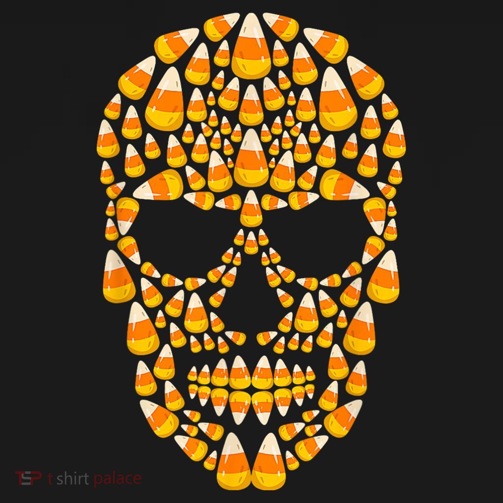 Candy Corn Skull Skeleton Halloween Funny Costume Full-Length Apron ...