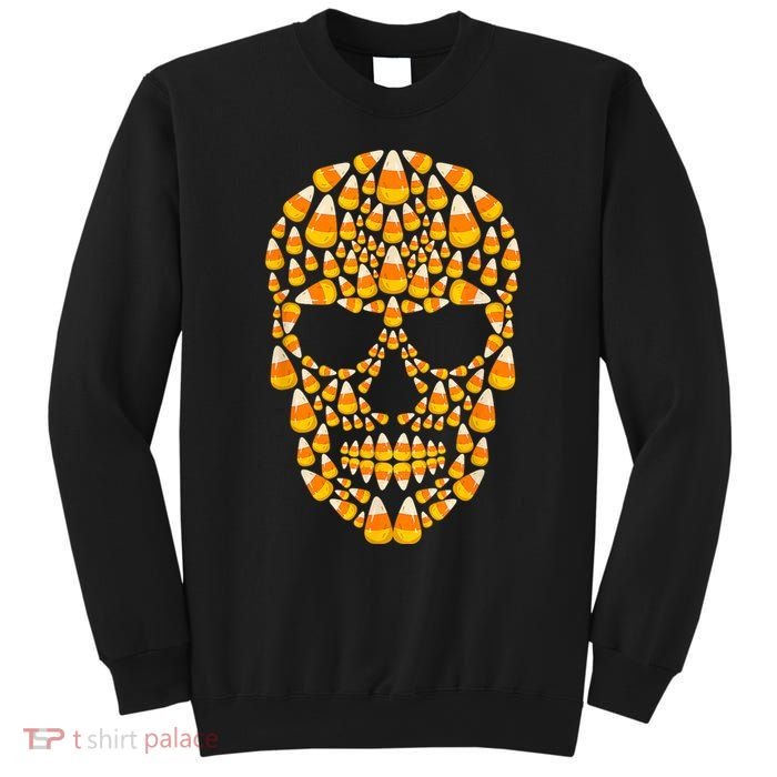 Candy Corn Skull Skeleton Halloween Funny Costume Sweatshirt | TShirtPalace