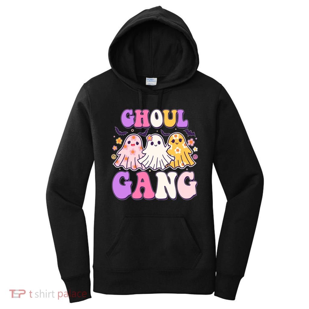 Cute Funny Retro Ghoul Gang Ghosts Women's Pullover Hoodie | TShirtPalace