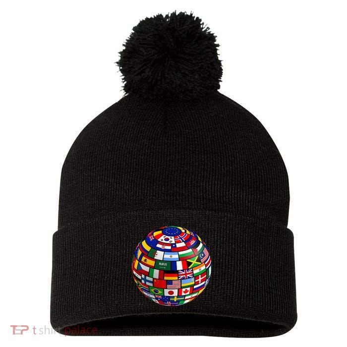Countries Flags World Maps World Maps . Pom Pom 12in Knit Beanie ...
