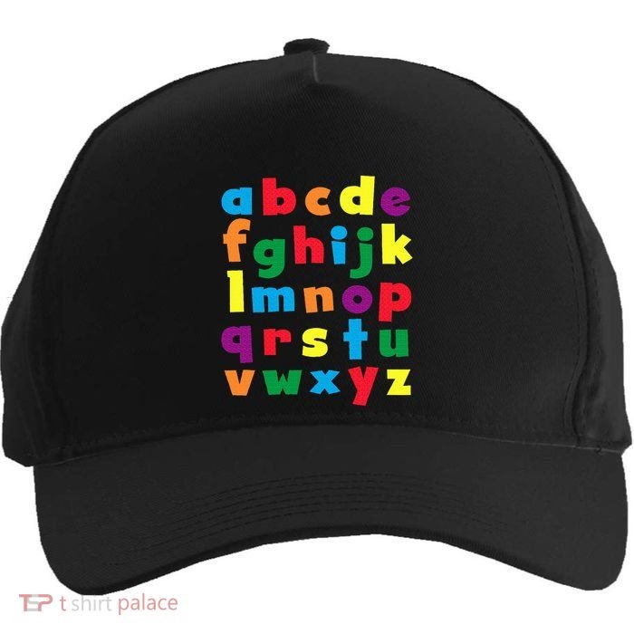 Colorful Letters Alphabet Educational Abcs Five-Panel Snapback Cap ...