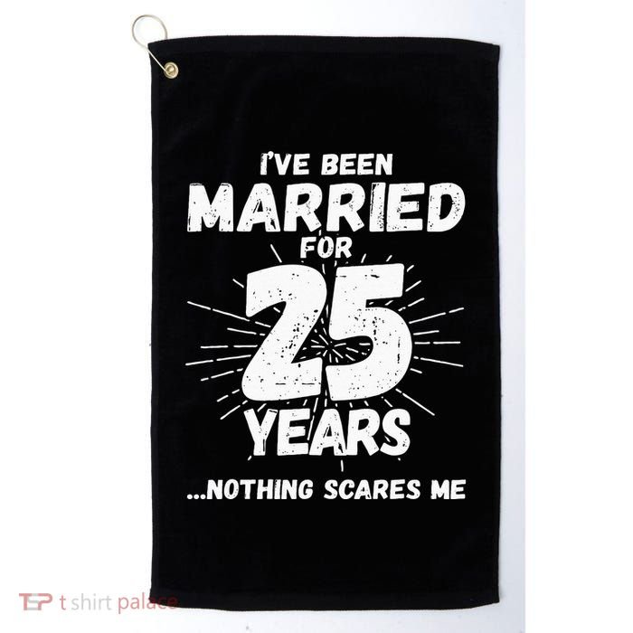 Couples Married 25 Years Funny 25th Wedding Anniversary Golf Towel ...