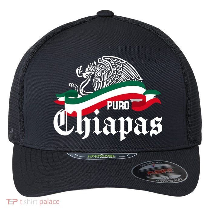 Chiapas Mexico Puro Chiapas Eagle Flag Flexfit Unipanel Trucker Cap ...